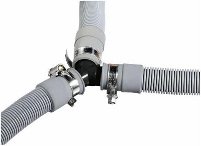 Universal 3 Way Hose Y Splitter Connector with 3 x 16-22mm Jubilee ...
