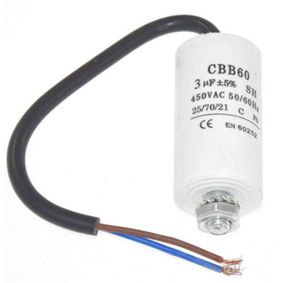 Universal 3UF Capacitor with 19cm Cable Connectors by Ufixt