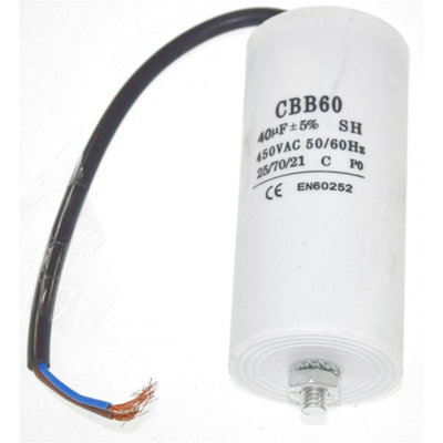 Universal 40UF Capacitor with 22cm Cable Connectors by Ufixt