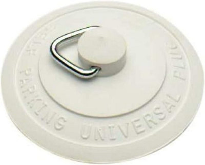 Universal Basin and Bath Rubber Plug, White, 57 mm