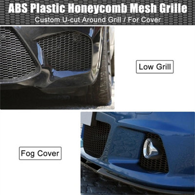 Universal Black Plastic Racing Race Honeycomb Mesh Grill Spoiler 120x40cm