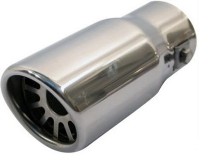 Universal Chrome Exhaust Tail Pipe Muffler Trim Tip Racing Style 6 X 2. ...