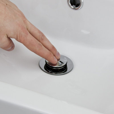 Universal Chrome Slotted Click Clack Popup Basin Waste