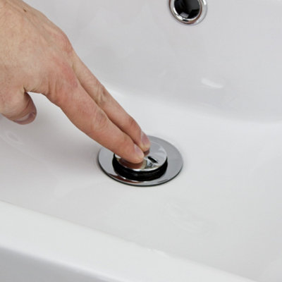 Universal Chrome Slotted Click Clack Popup Basin Waste