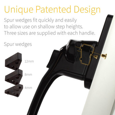 Universal Cockspur Window Handle Kit (3 Pack) - Right, Black/Black