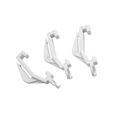 Universal Curtain Track Gliders (Pack of 10) White (One Size)