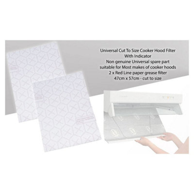 Universal Cut To Size Cooker Hood Filters With Indicator - 2 Pack ...