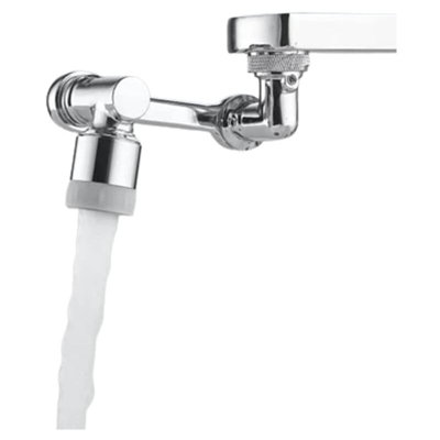 Universal faucet aerator, 1080degree rotatable wide angle robotic arm ...