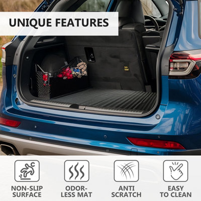 Universal Fit Car Boot Mat Rubber Non Slip Protector Lightweight Cut To ...