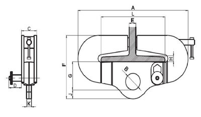 Universal Girder Lifting Beam Clamp 5T (Vertical Lift Hoist Horizontal ...