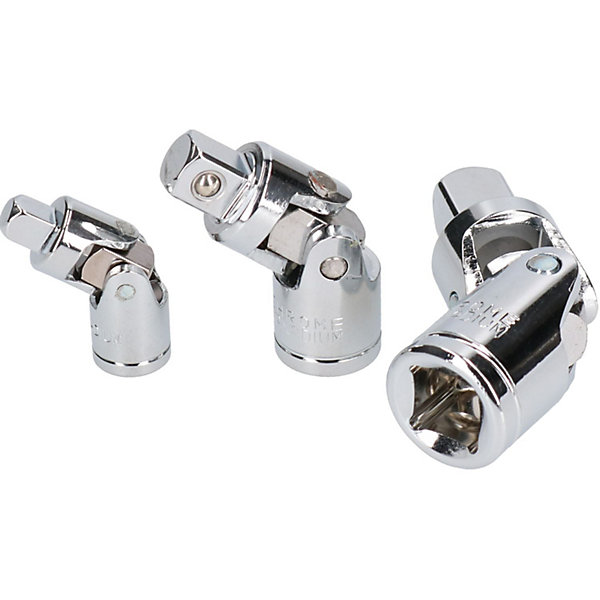 Universal Joint UJ's Wobble Angle Socket Set 3pc 1/4 Universal Joint UJ's Wobble Angle Socket Set 3pc 1/4