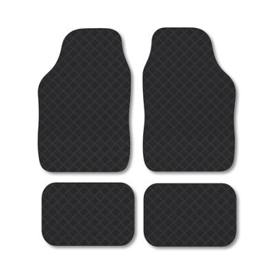 Universal Mats Rubber Car Mats Heavy-Duty Tailored Fit Waterproof Durable