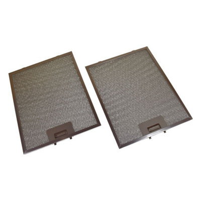 Universal Metal Cooker Hood Grease Filters 320 x 260 mm Pack of 2 by Ufixt