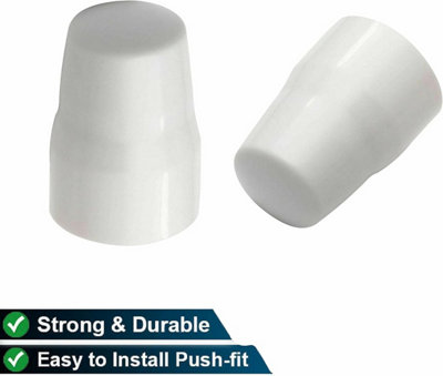 Universal Push Fit White Plastic Radiator Cap Durable Push Fit Valve ...