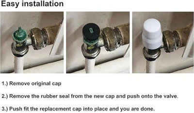 Universal Push Fit White Plastic Radiator Cap Durable Push Fit Valve ...