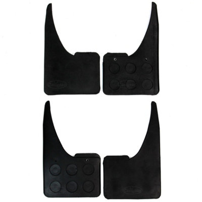Universal Rubber Car Mudflaps Front or Rear Heavy Duty Wide Splash ...
