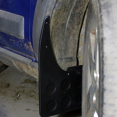 Universal Rubber Car Mudflaps Front or Rear Heavy Duty Wide Splash ...