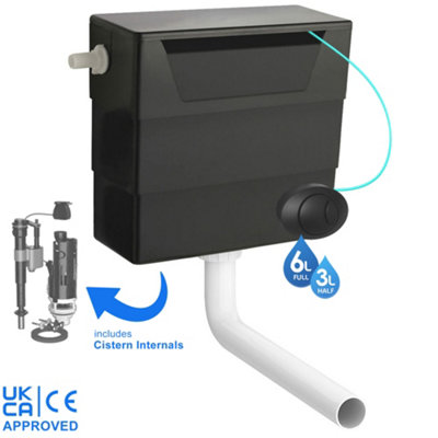 Universal Side Entry Concealed Toilet Cistern with WC Dual Flush Matt ...