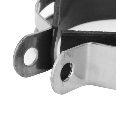Universal Stainless Steel Motorcycle Exhaust Pipe Clamp with Rubber Strip