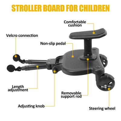 Universal Stroller Board with Detachable Seat