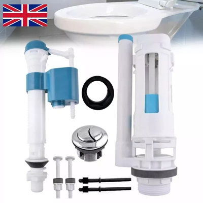 Universal Toilet Cistern Repair Kit Dual Push Flush Button System (UK)