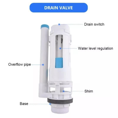 Universal Toilet Cistern Repair Kit Dual Push Flush Button System (UK)