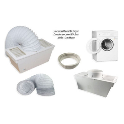 Universal Tumble Dryer Condenser Vent Kit Box With Hose - Indoor ...