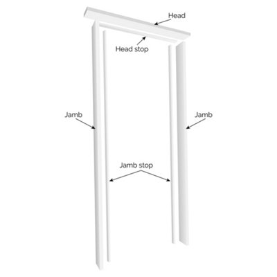 Universal White Primed Door Lining Set - 2070mm x 108mm