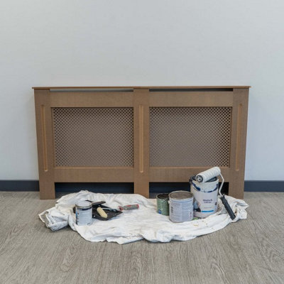 Unpainted Diamond MDF Radiator Cover - Large | DIY at B&Q