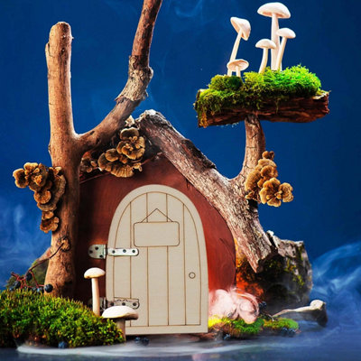 Unpainted Wooden Fairy Door Elf Door Mini Door Shape Wooden Pieces ...