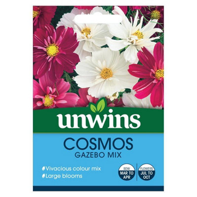 Unwins Flower Seeds - Cosmos Gazebo Mix