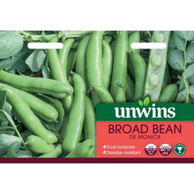 Unwins Vegetable Seeds Broad Bean De Monica