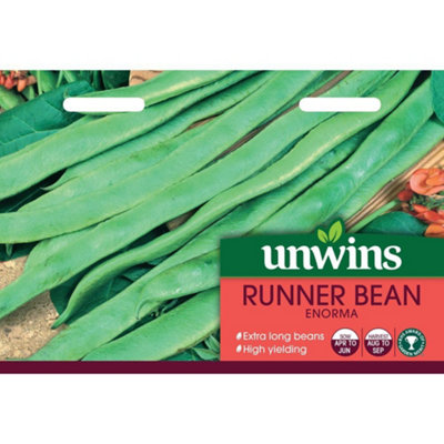 Unwins Vegetable Seeds Runner Bean Enorma