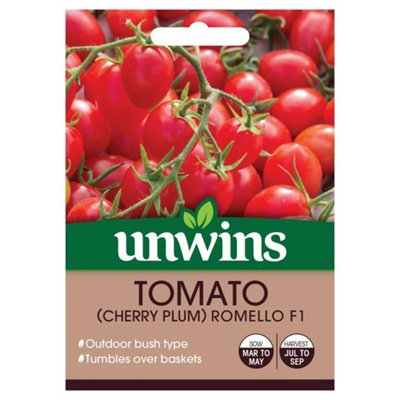 Unwins Vegetable Seeds - Tomato Cherry Plum Romello F1