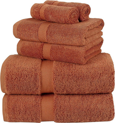upersoft 550gsm 100% Pure Cotton 6PC Towel Bale Set, Bath, hand ...