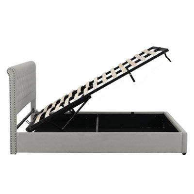 Upholstered bed,Double Bed-4ft6(135x190cm),with hydraulic lever ...