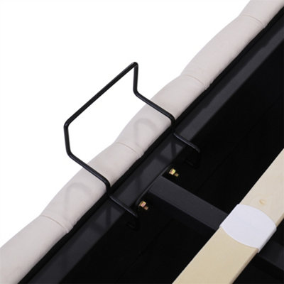 Upholstered Bed, with Hydraulic Lever, Functional Bed from Storage ...
