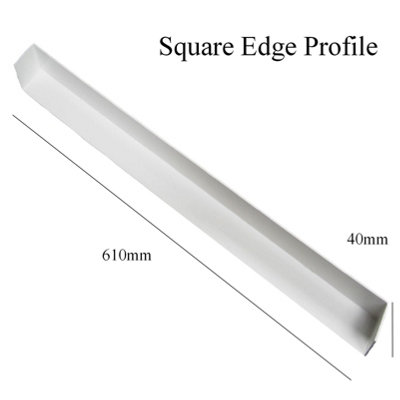 UPVC Plastic Fascia Board Double Ended Corner Joint White 610mm