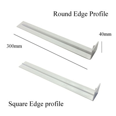 UPVC Plastic Fascia Board Straight Butt Joint White 300mm Round Edge ...