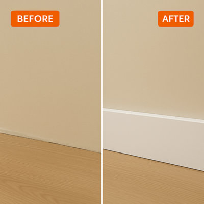 UPVC White Plastic Trim Architrave Skirting Board Flat Edging Window ...