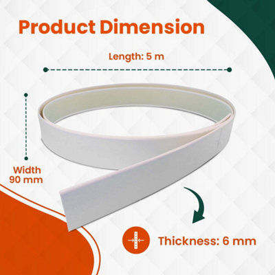 UPVC White Plastic Trim Architrave Skirting Board Flat Edging Window ...