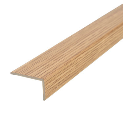 Upvc wood effect stair edge nosing trim pvc self-adhesive 1000mm x 35mm ...