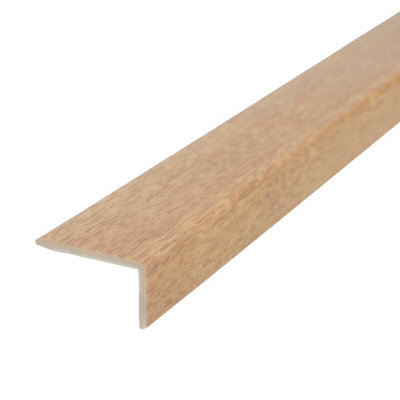 Upvc wood effect stair edge nosing trim pvc self-adhesive 1000mm x 35mm ...