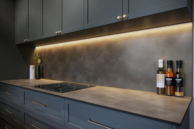 Urban Concrete 1000mm x 610mm x 12mm Compact Laminate Worktop Modern ...