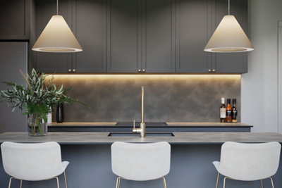 Urban Concrete 2000mm x 610mm x 12mm Compact Laminate Worktop Modern ...