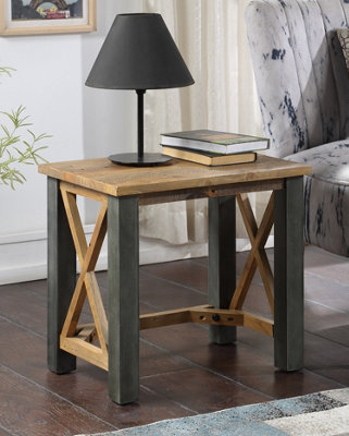 Urban Elegance - Reclaimed Open Front Side / Lamp Table