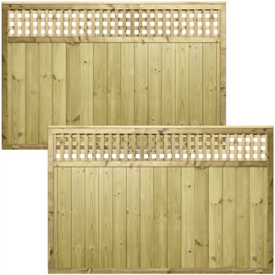 URBAN Range Tongue & Groove Fence Panel (Pack of 3) Width: 6ft x Height ...