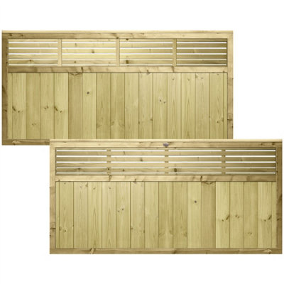 URBAN Range Tongue & Groove Fence Panel (Pack of 4) Width: 6ft x Height ...
