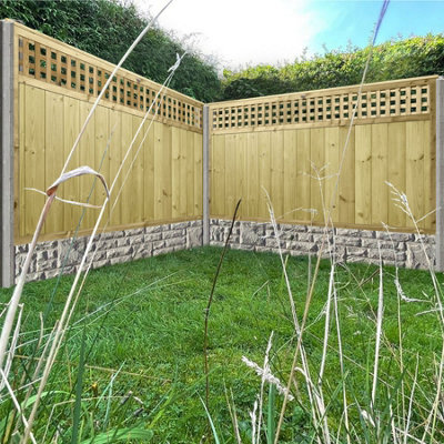 URBAN Range Tongue & Groove Fence Panel (Pack of 4) Width: 6ft x Height ...