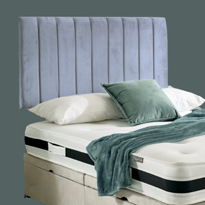 Urban Textures - Apollo 26" High Velvet Fabric Upholstered Bed Panelled ...